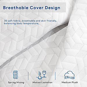 SogesSleep Tri-Fold Memory Foam Mattress, 4 inch Portable Floor Mattress Twin Size, Folding Mat for Travel & Camping & Yoga, Cover Washable Foldable Mat, CertiPUR-US Certified