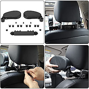 cxyhzq car seat headrest Pillow,Road pal headrest,Left and The Right 3 Levels Adjustable, U haped car leeping Pillow for Kids (Beige)