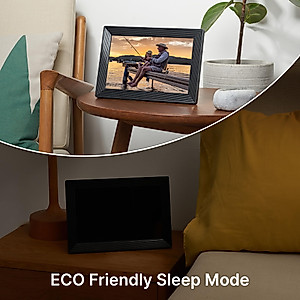 Frameo WiFi Digital Picture Frame, 10.1 Inch 1280*800IPS Touch Screen Digital Photo Frame, 16GB Memory, Auto-Rotate, Share Pictures Videos, Gift for Friends, Family, Anniversary, Wedding Gift (Black)