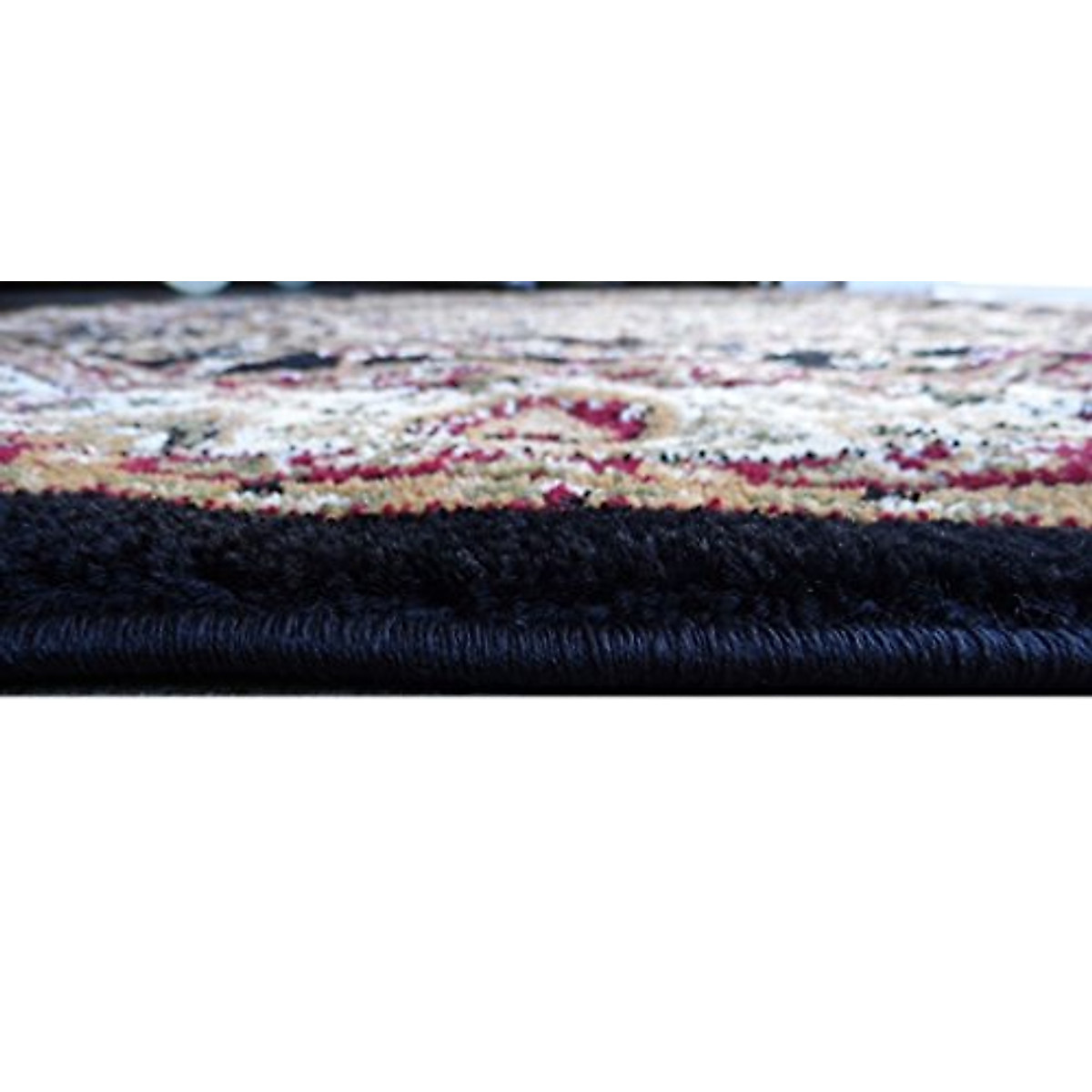 Bellagio Traditional Octagon Area Rug Black 401 (4 Feet X 4 Feet) Octagon