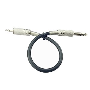 MMNNE 3.5mm 1/8" Male to 6.35mm 1/4" Male TRS Stereo Audio Cable for iPod, Laptop,Home Theater Devices, and Amplifiers (1Feet)