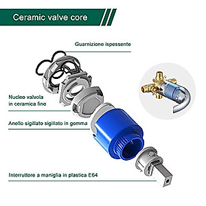 AIHOM Shower Faucet Set With Tub Spout,Shower Trim Kit With Pressure Balanced Valve, Dual-Function 5-Spray Touch-Clean Handheld Shower Head Combo, Chrome