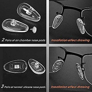 Eyeglass Repair Tools Kit, TEKPREM Glasses Screwdriver Set with Screws, Nose Pads, Phillips & Flathead Screwdrivers,Tweezer,Cleaning Cloth for Eye glasses,Sunglasses and Nose Piece Replacement