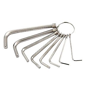 Lamdo Allen Wrench Hex Key Set -Set Sizes 1.5-6mm - Pure steel (8 WRENCHES - INDUSTRIAL GRADE) (silver)