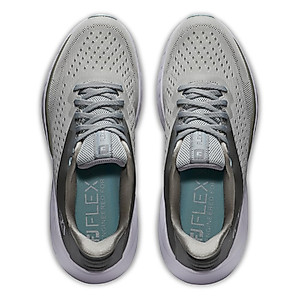 FootJoy Women's FJ Flex XP Golf Shoe, Grey/White, 8.5 Wide