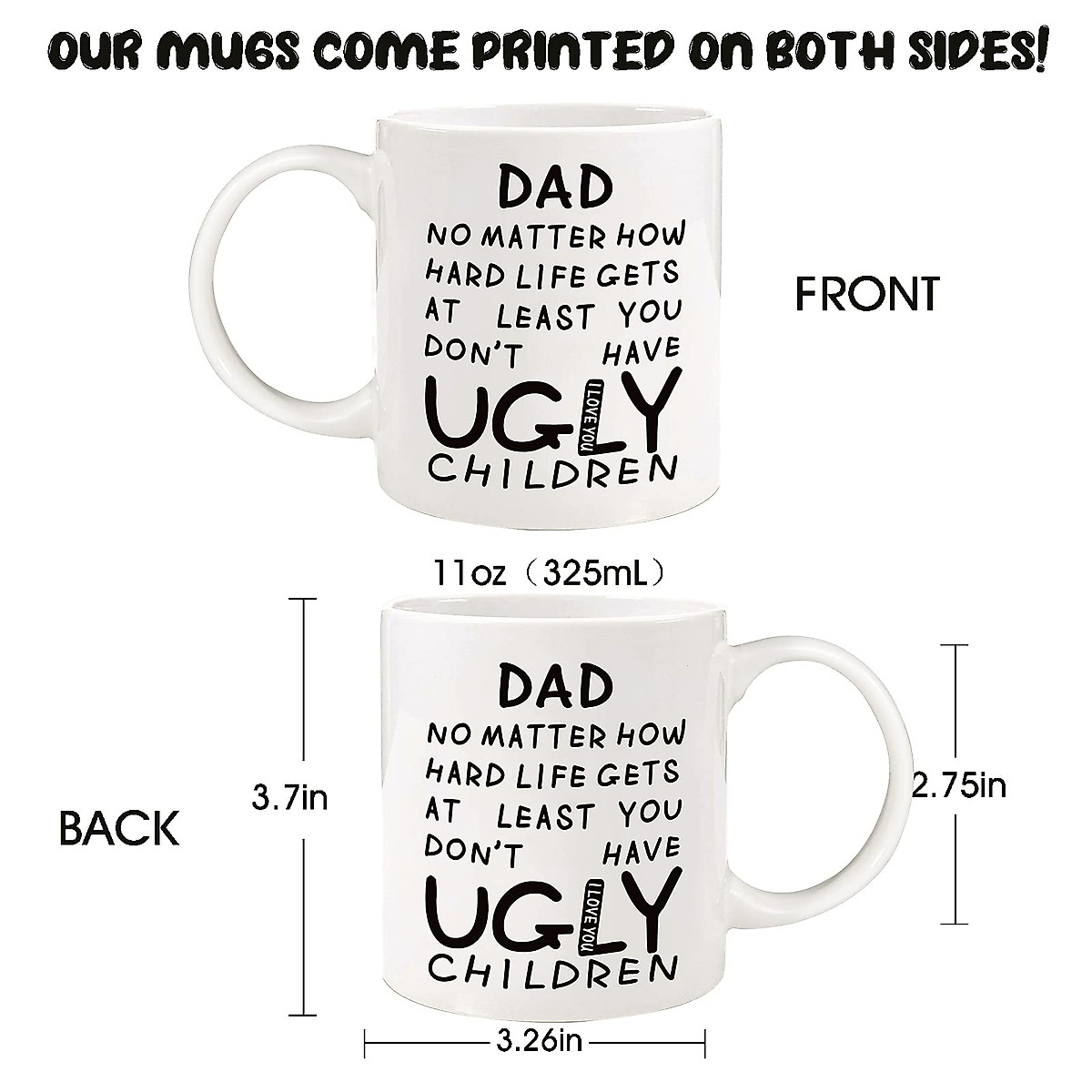 Dad Gifts from Daughter Son Wife,11oz Funny Coffee Mug Gifts for Dad Grandpa Father in Law Husband,Unique Fathers Day Present Idea for Men Him,Dad Gifts for Fathers Day Birthday Christmas Anniversary