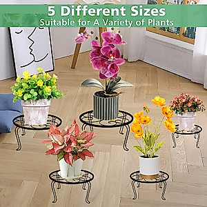 HAINARverS New Metal Plant Stands 5-Pack Black
