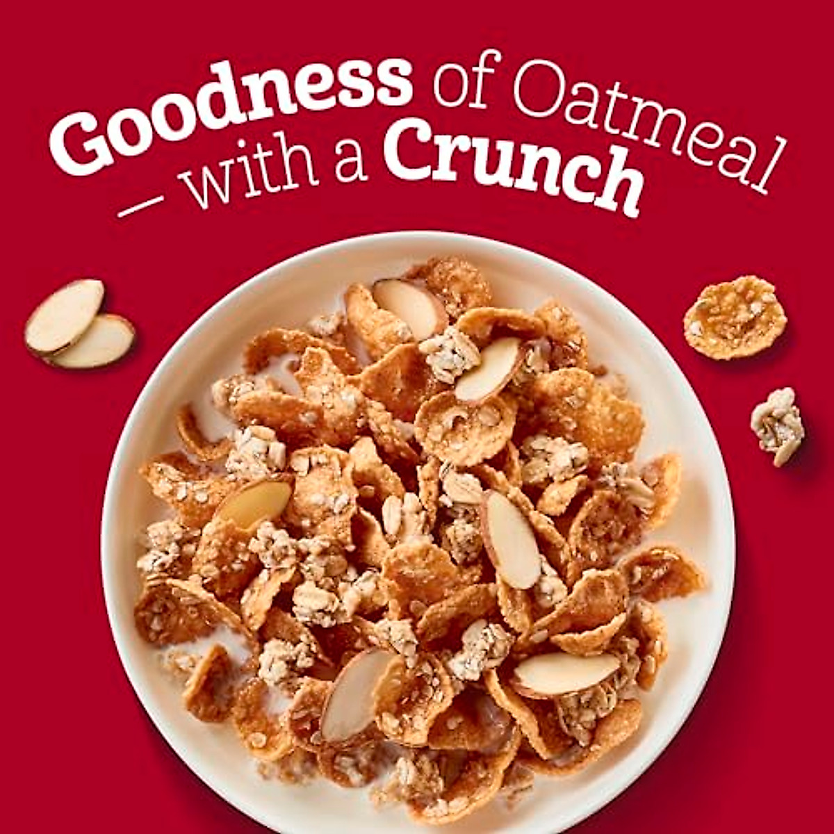 Oatmeal Crisp Heart Healthy Cereal, High Fiber Cereal Made with Whole Grain, 19.7 oz