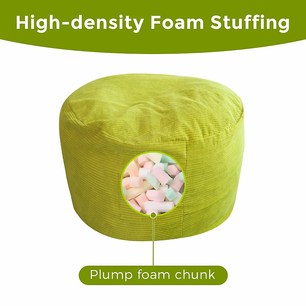 MAXYOYO Giant Bean Bag Chair Bed for Adults, Convertible Beanbag Folds from Lazy Chair to Floor Mattress Bed, Large Floor Sofa Couch, Big Sofa Bed, High-Density Foam Filling, Machine Washable