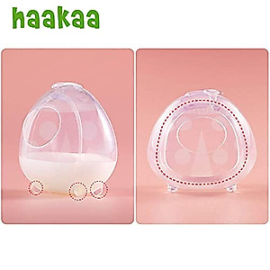 haakaa Ladybug Breastmilk Collector Wearable Breast Shell Nursing Cups Silicone Breast Milk Catcher for Breastfeeding, 2.5oz/75ml, 1pc