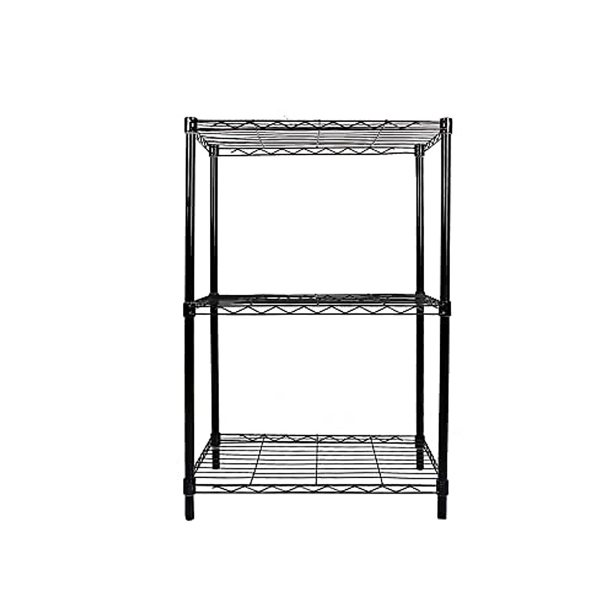 GIA Home Series 3 Tier Wire Shelving Unit Standing Storage Metal Shelves for Kitchen&Bathroom,Set of 2,Black