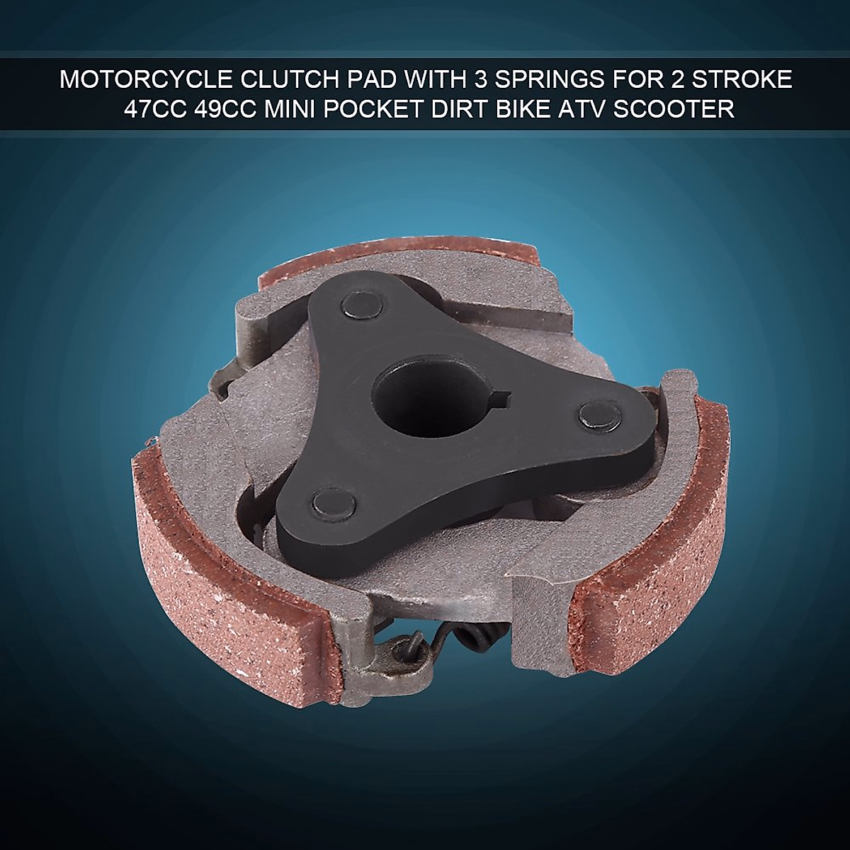 Motorcycle Clutch Pad with 3 Springs Replacement for 2 Stroke Mini Pocket Dirt Bike ATV Scooter