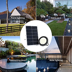 YONGYUAN 2 Pack, 200W Solar Flood Light Outdoor Solar Powered Security Light Dusk to Dawn LED Lamp, 20000LM High Brightness with Remote Control, IP65 Waterproof for Garage Yard Entryways Patio