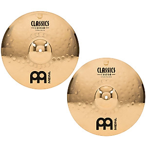Meinl 14" Medium Hihat (Hi Hat) Cymbal Pair - Classics Custom Brilliant - Made in Germany, 2-YEAR WARRANTY (CC14MH-B)