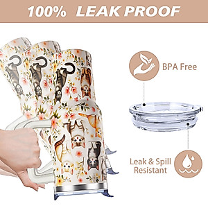 Mindunm 40 oz Cute Cat Tumbler with Handle and Straw Lid cat gifts for cat lovers for Women Double Insulated Cup Travel Coffee Mug