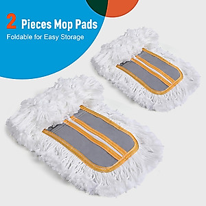 Commercial 24" Dust Mop Pads 2 Pieces Just Fit CLEANHOME Commercial Dust Mop,Grey
