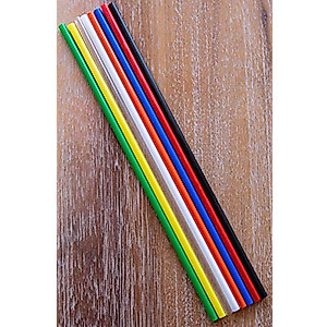 Made in USA Pack of 250 Unwrapped BPA-Free Plastic Slim Drinking Straws (Blue - 10" X 0.21")