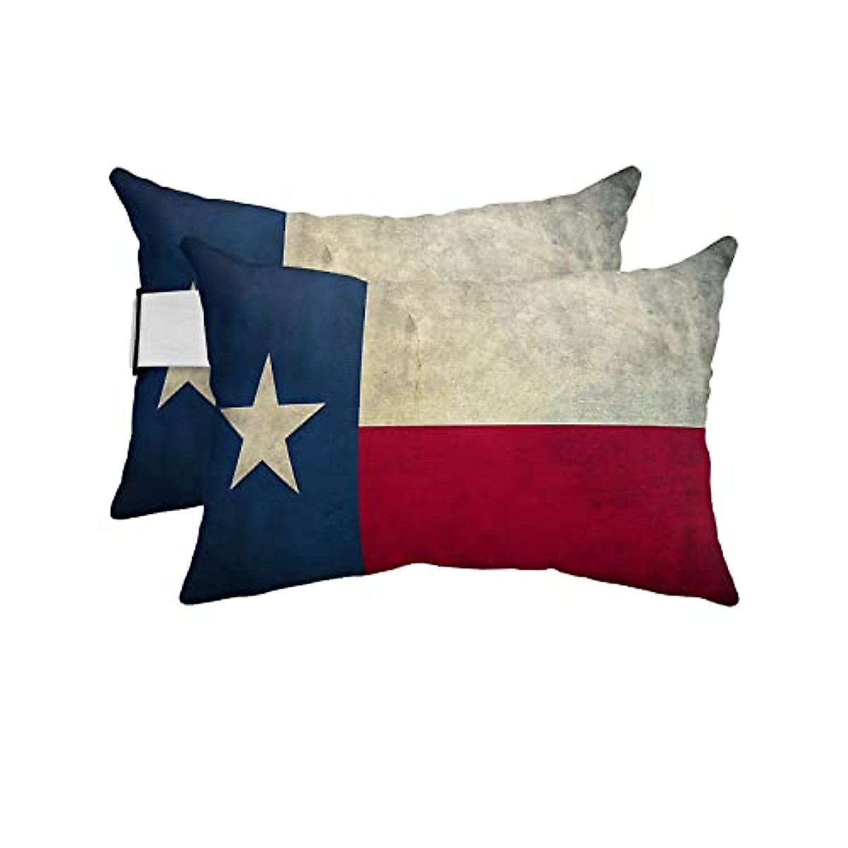 Recliner Head Pillow Ledge Loungers Chair Pillows with Insert Rustic America National Flag Lumbar Pillow with Adjustable Strap Outdoor Waterproof Patio Pillows for Beach Pool Chair, 2 PCS