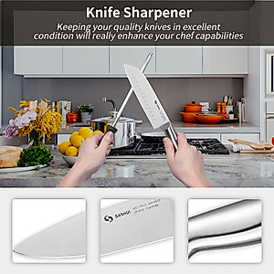 15-Piece Knife Set with Block, Superior High-Carbon Stainless Steel Blades with Precision and Accuracy, Hollow Handle, Steak Knife Set of 6, Chef Knife Set for Kitchen