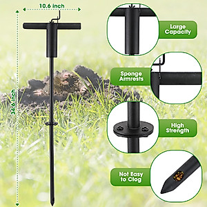 Qualirey Gopher Bait Applicator, Mole Bait Applicator, Metal Home Gopher Mole Prod Poison Pest Bait Tool, Vole/Gopher/Mole Killer, Apply Poison Bait Pellets into A Pest Tunnel in Your Yard