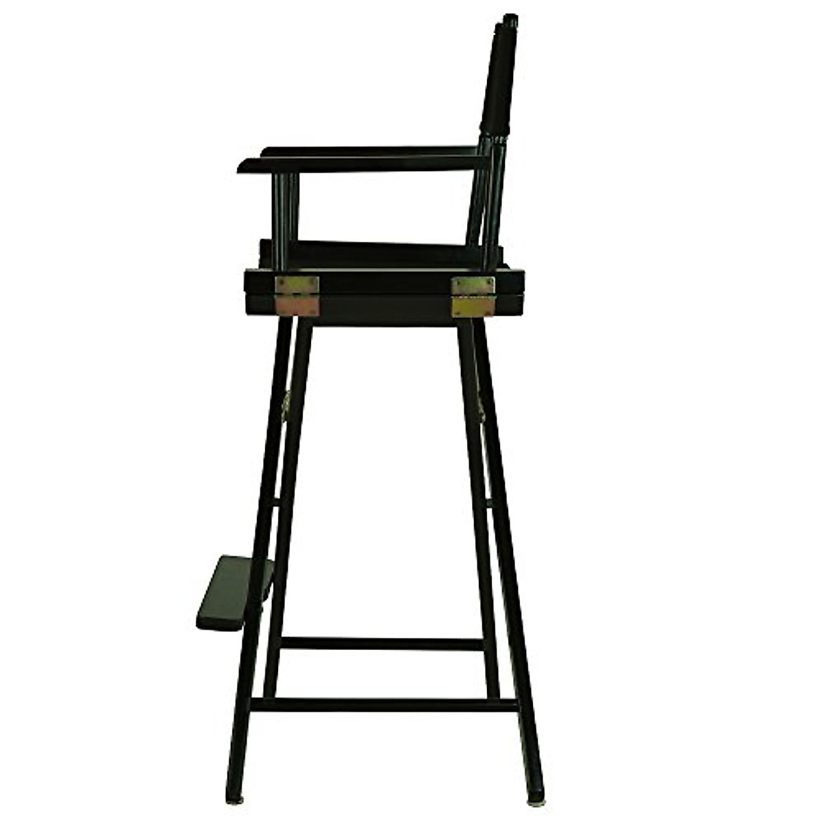 Casual Home Director's Chair ,Black Frame/Black Canvas,30" - Bar Height