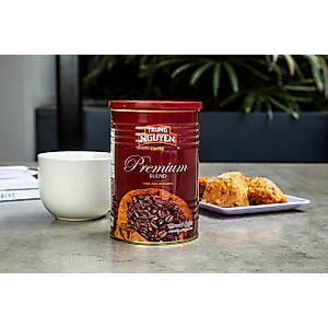 Trung Nguyen — Premium Blend — Roasted Ground Coffee Blend — Strong and Bold — Arabica & Robusta — Chocolate Flavor — Vietnamese Coffee 1 Can (15 oz)