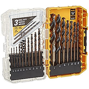 DEWALT Black Oxide Drill Bit Set, 20-Piece (DW1177) (Black & Gold)