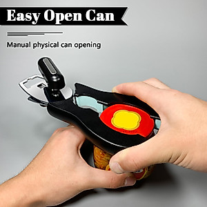 Bxgnip Can Opener Jar Opener Suitable For Small and Medium Size Jars Manual Handheld Hand Can Opener with Sharp Blade Smooth Edge with Multifunctional Bottles Opener
