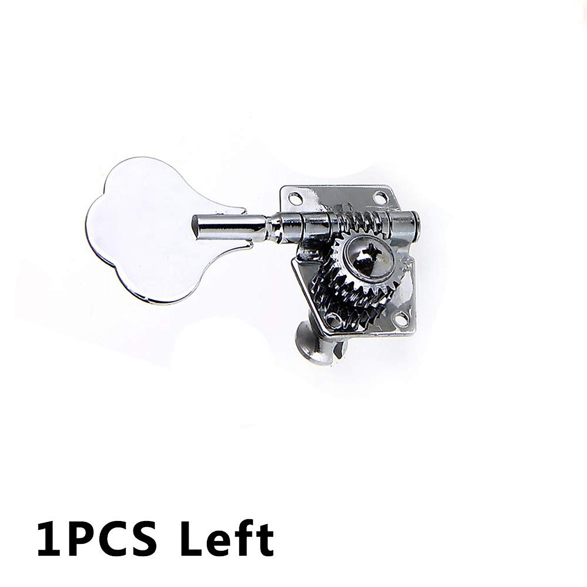 Bass Tuning Machines Tuning Pegs Tuning Keys Machine Heads Tuners Vintage Open Gear Left Right for P Bass J Bass Guitar Parts Replacement Chrome (1Left + 4Right)