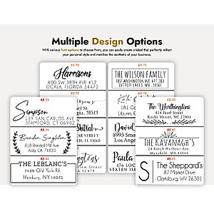 Return Address Labels Personalized, 250 Rolls, 2.6"L x .75"H - White Matte Finish Personalized Address Labels - Made in USA Return Labels Personalize Self Adhesive - Perfect Custom Address Labels