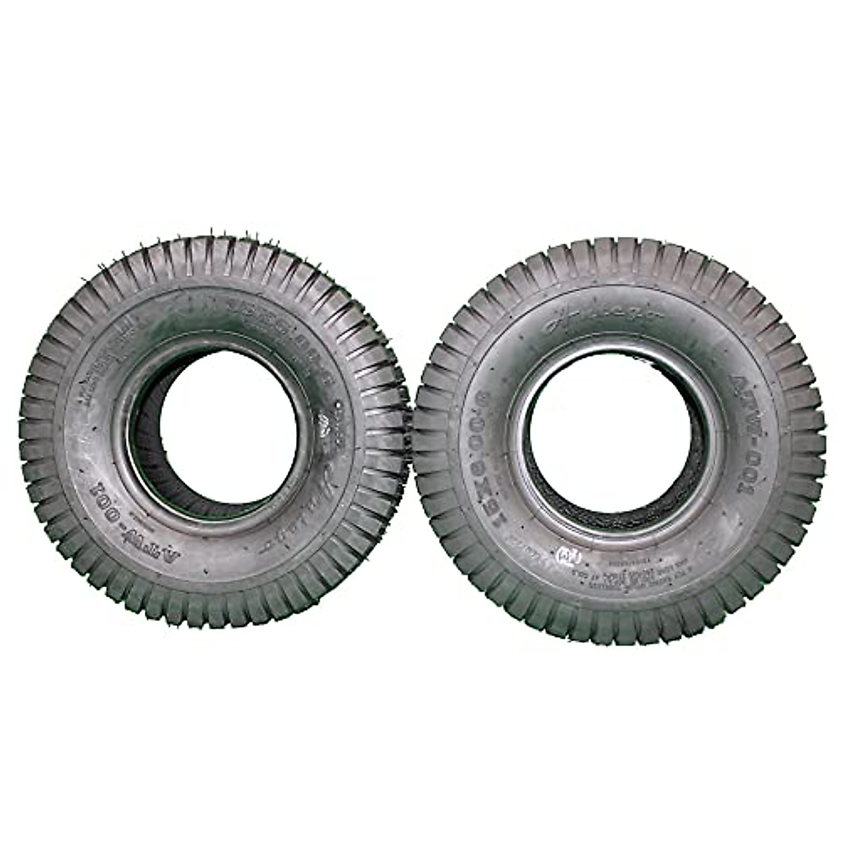(Set of 2) 15x6.00-6 4 PLY TURF TIRES FOR LAWN & GARDEN ATW-001