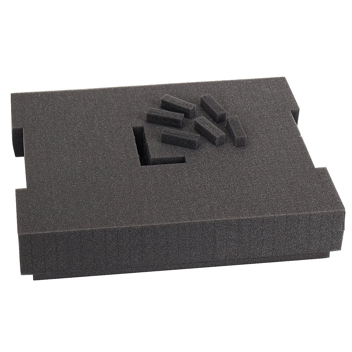 BOSCH Foam-201 Pre-Cut Foam Insert 136 for use with L-Boxx2, Part of Click and Go Mobile Transport System , Gray|Grey