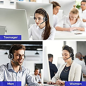 KLYLOP USB Headset, Headset with Mic Noise Reduction & in-line Control, 3.5mm/USB Wired Headphones, Stereo PC Headset with Mute, Headset with Microphone for PC Zoom Skype Webinar Home Office