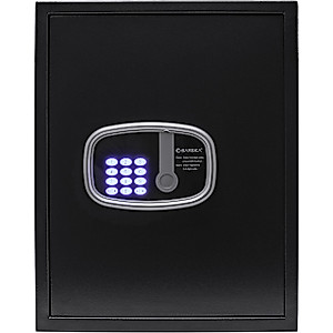 Barska Digital LED Keypad Hotel Safe with Motorized Locking Bots & Interior LED - 0.80 Cu Ft Wall