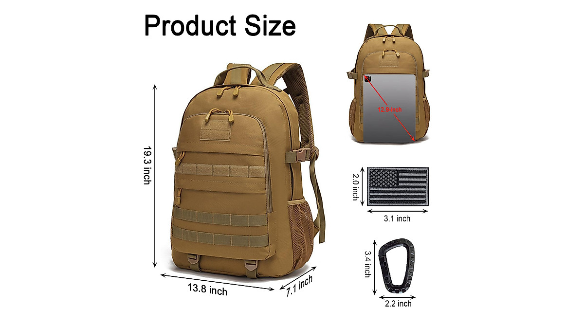 Aocmpxs 30L Tactical Backpack - Water-Resistant & Durable
