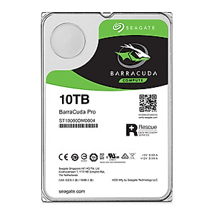 Seagate BarraCuda Pro 10TB Internal Hard Drive Performance HDD – 3.5 Inch SATA 6 Gb/s 7200 RPM 256MB Cache for Computer Desktop PC Laptop, Data Recovery – Frustration Free Packaging (ST10000DM0004)