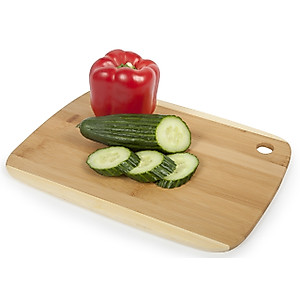 Core Bamboo Classic 2-Tone Cutting Board Combo Pack, Medium/Large