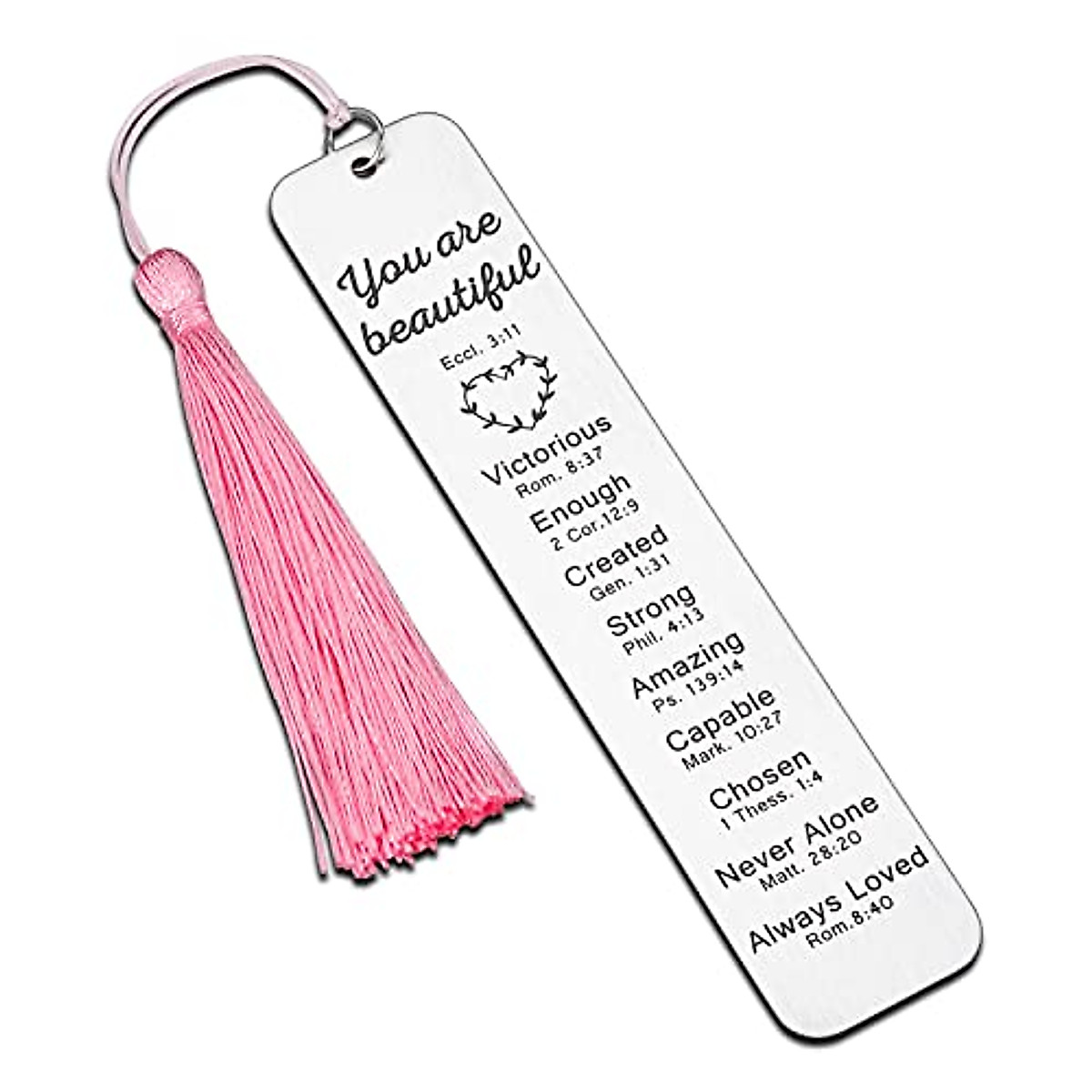 Inspirational Christian Bookmarks for Women Book Lovers Gifts for Christmas Stocking Stuffers Birthday Bible Verse Bookmark for Girls Daughter Bookish Friend Sister Baptism Religious Church Bulk Gifts