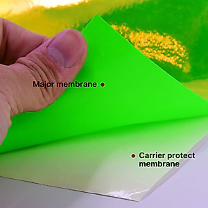 Holographic Opal Vinyl roll 12" x 5ft,Permanent Vinyl,SHOYISI Permanen Adhesive,for All Kinds of Cutting Machines(Opal Fluorescent Green)