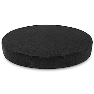 Tromlycs Round Chair Seat Cushion Pad 16 inch for Circle Stool Chairs Non Slip Decorative Foam Cushion Pillow, 1 Piece, 16 x 16 inches, Black