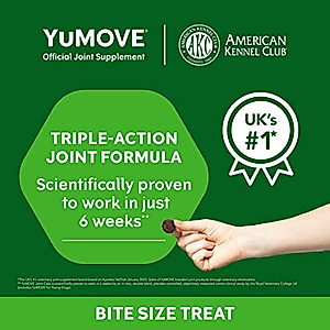 YuMOVE Dog Joint Supplement, Hip and Joint Supplement for Dogs with Glucosamine, Hyaluronic Acid, and Green Lipped Mussel and Omegas, Relief for Dog Hip and Joint Aches and Stiffness - 300 Bites