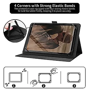 for TCL Tab Pro 5G Case/TCL TABMAX 10.4 Case Dluggs 360 Degree Rotating Smart Protective Stand Cover for 10.36" TCL Tab Pro 5G TCL-9198S/TCL TABMAX 10.4 9296Q,Astral Wolf