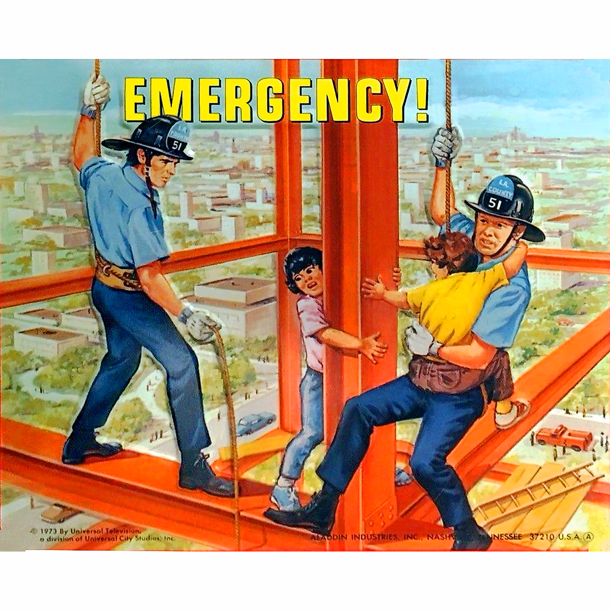 Emergency TV Show Lunchbox Vintage Art 2" x 3" Fridge Magnet Set of 2 Refrigerator Lunch Box Nostalgic Retro