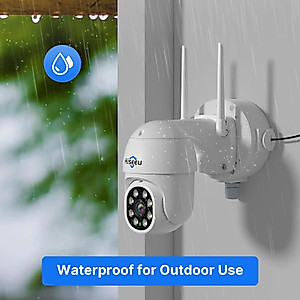 Hiseeu Universal Bullet Security Camera Junction Box, Waterproof/Metal Base/Hide Cables/Wall Ceiling Mount Bracket, Compatible with Hiseeu Security Camera Outdoor Indoor (Dome&Bullet Camera)