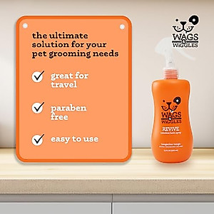 Wags & Wiggles Revive Waterless Bath Spray for Dogs | Waterless Dog Shampoo Dog Spray Dog Deodorizing Spray for Smelly Dogs in Tangerine Tango Scent, 12 oz