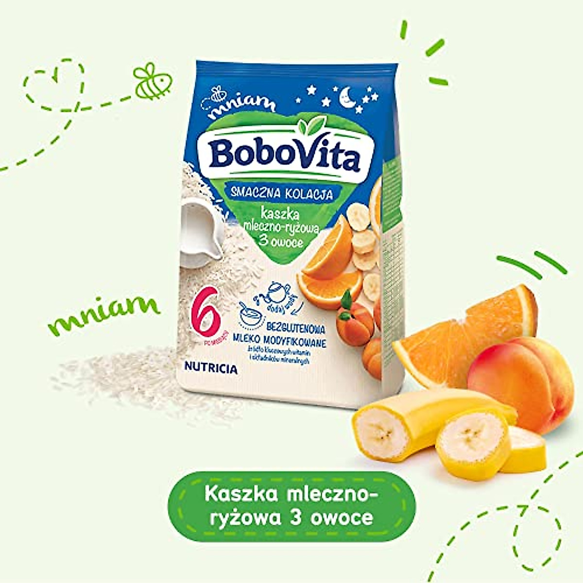 Bobovita Milk and Rice Gruel Multifruit for Babies (230g/8.1oz)