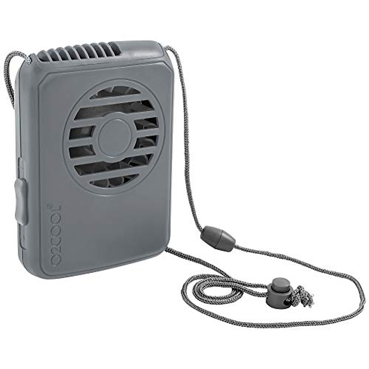 O2COOL Neck Personal Travel Battery Powered Cooling Fan, Single Pack (Gray)