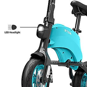 Jetson LX10 Folding Electric Ride-On - Includes Easy Folding Mechanism, 250 Watt Motor, Top Speed of 15.5 mph, Twist Throttle, 10" Wheels, With Pegs, Blue, JLX10-BLU