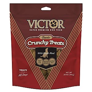 Victor Super Premium Dog Food – Classic Crunchy Dog Treats with Lamb Meal – Gluten-Free Treats for Small, Medium and Large Breed Dogs, 28oz