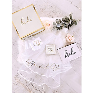 ModParty Bride to Be Veil Women’s Tulle Short Bachelorette Party Wedding Veil With Comb